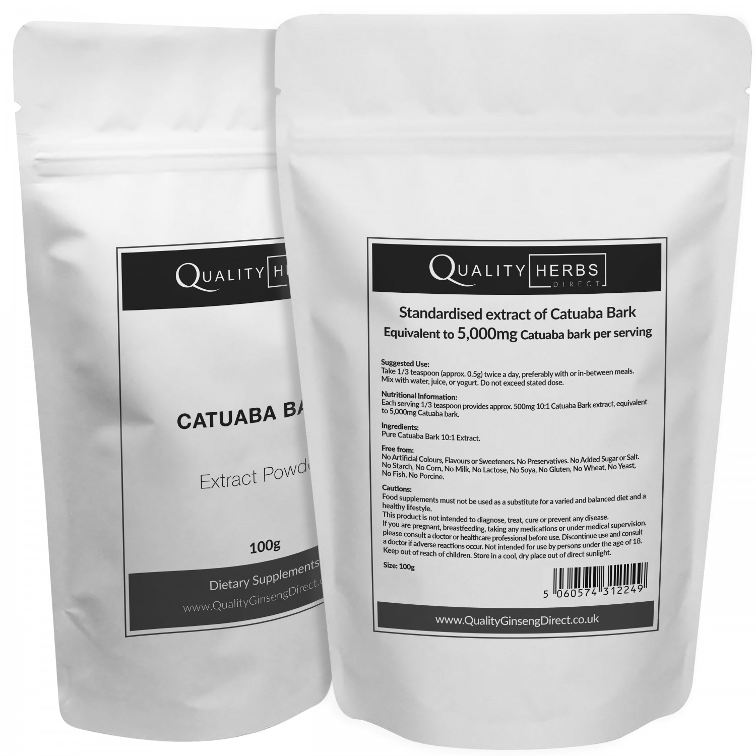 Catuaba Bark | 10:1 Extract Powder | Powerful Formula - Quality Ginseng ...